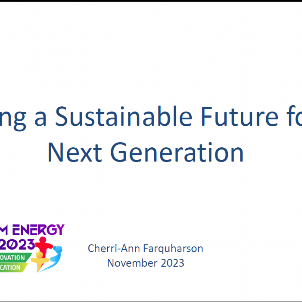 Creating a Sustainable Energy Future for the next generation ...