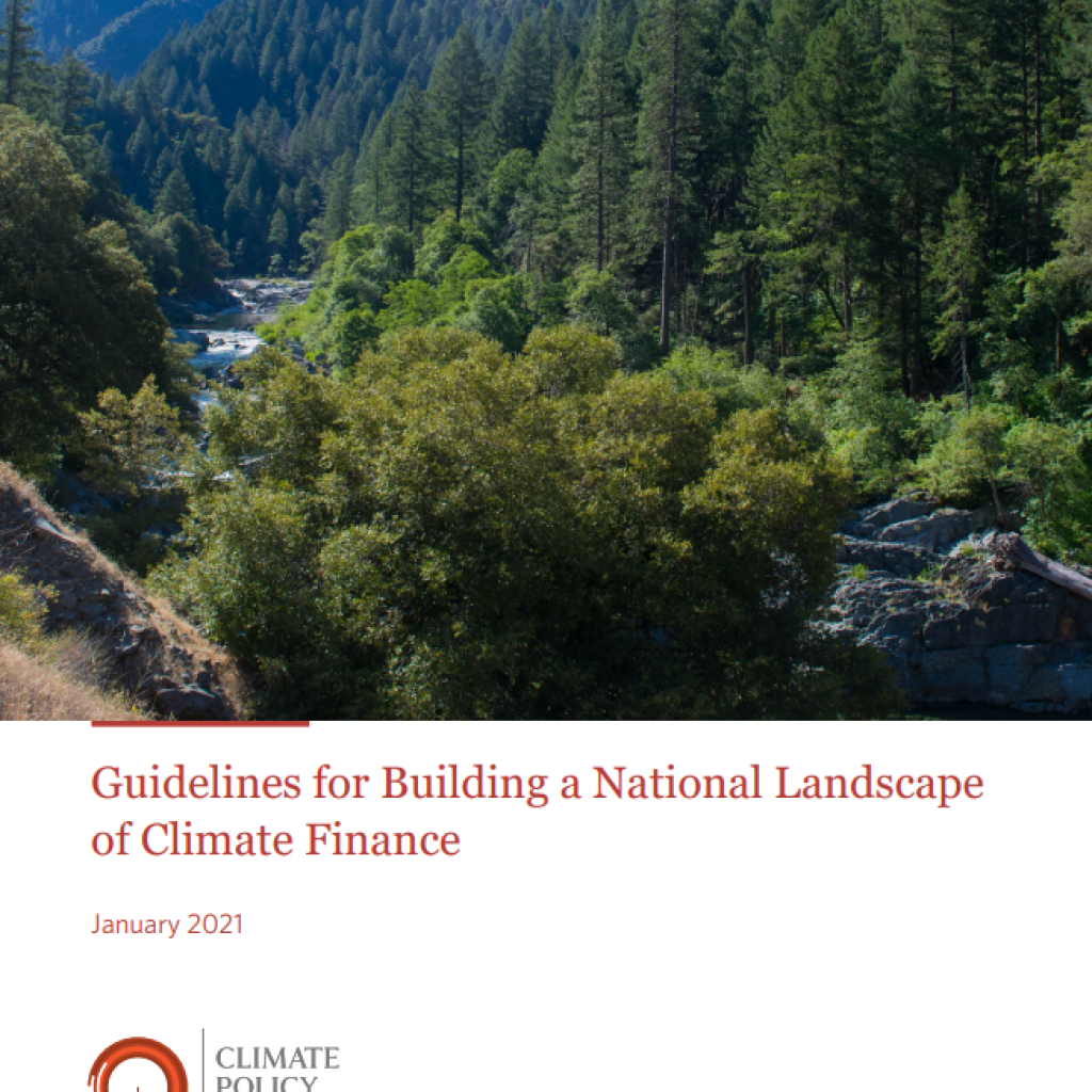 Guidelines for Building a National Landscape of Climate Finance ...